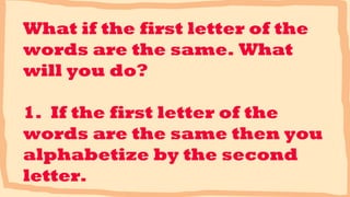 English 6 alphabetizing | PPTX