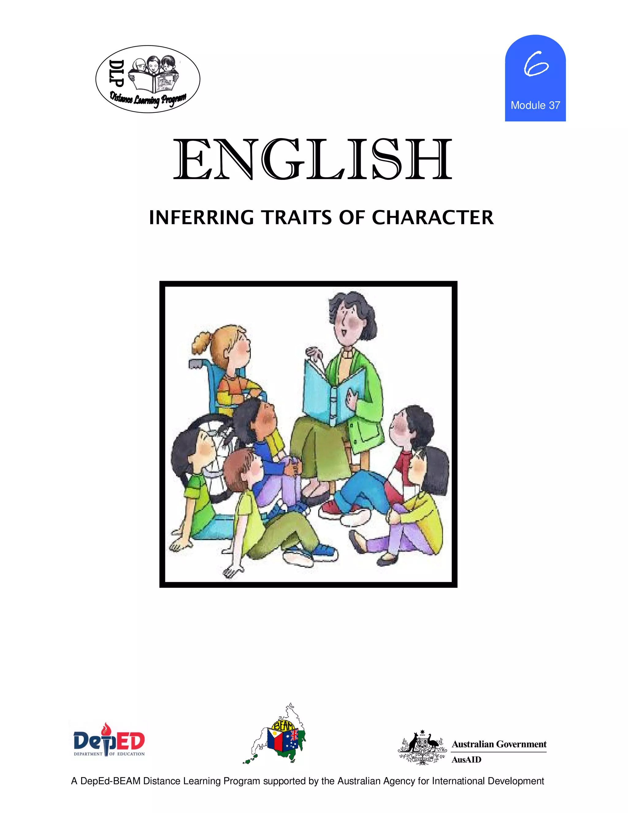 English 6 dlp 37 inferring traits and character | PDF
