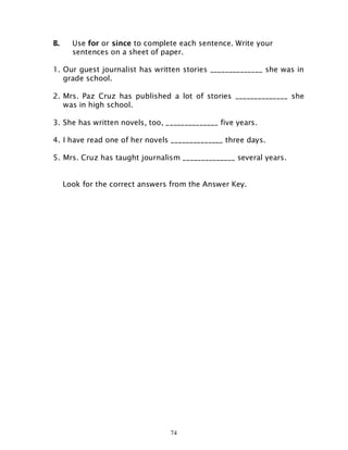 English 6 dlp 41 using the present perfect form of verbs | PDF
