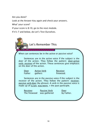English 6 dlp 42 using the active and passive voice of verbs | PDF