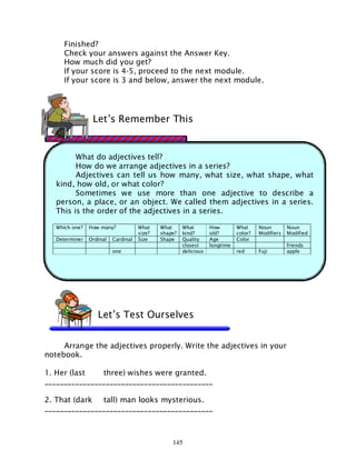 English 6 dlp 47 using adjective in series | PDF