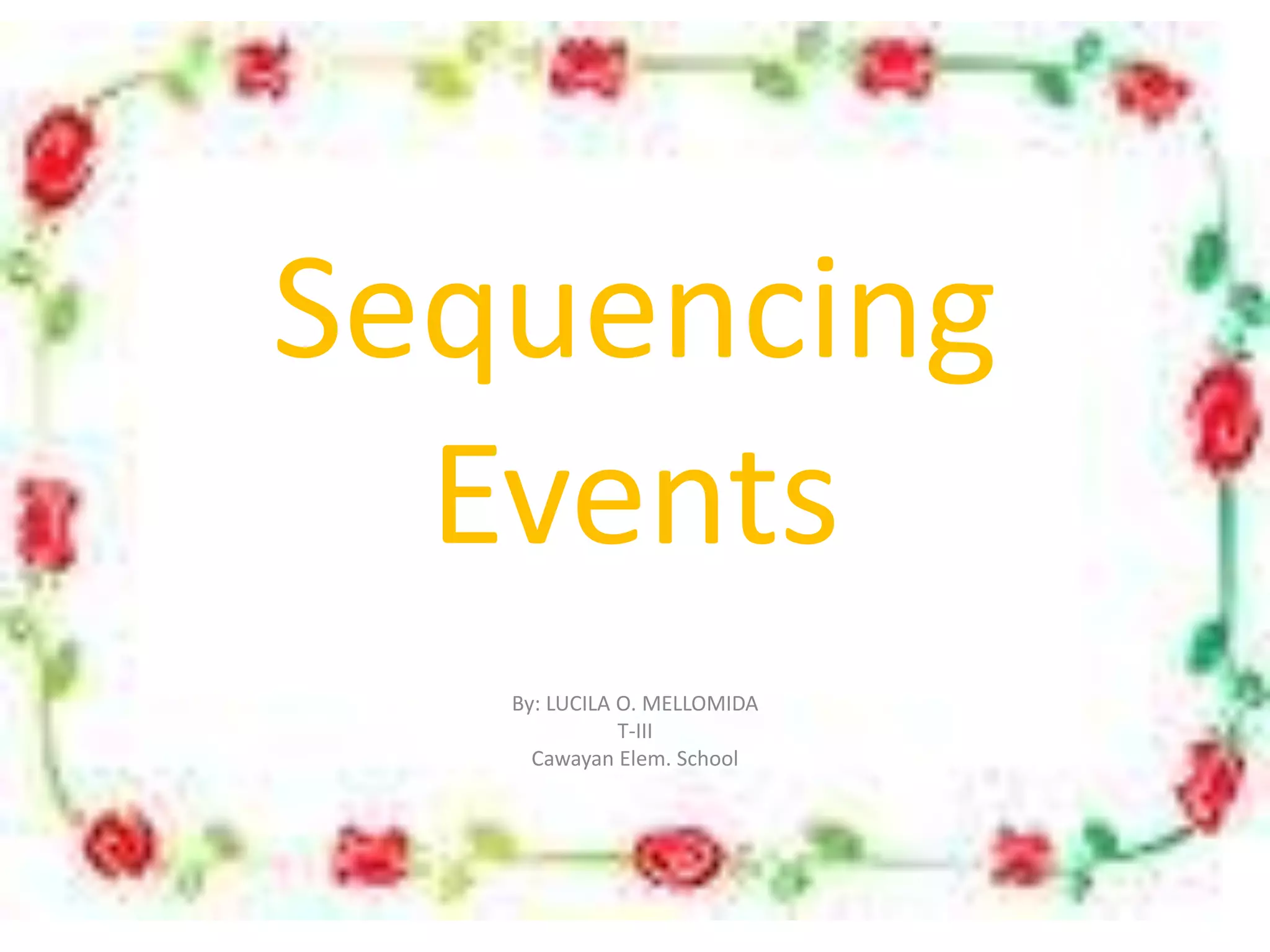 sequence of events ppt | PPTX