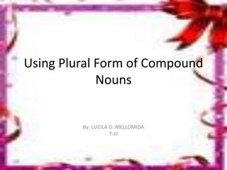Plural form of compound nouns | PPTX