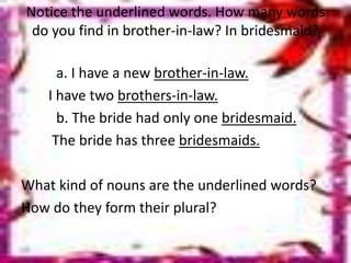 Plural form of compound nouns | PPTX