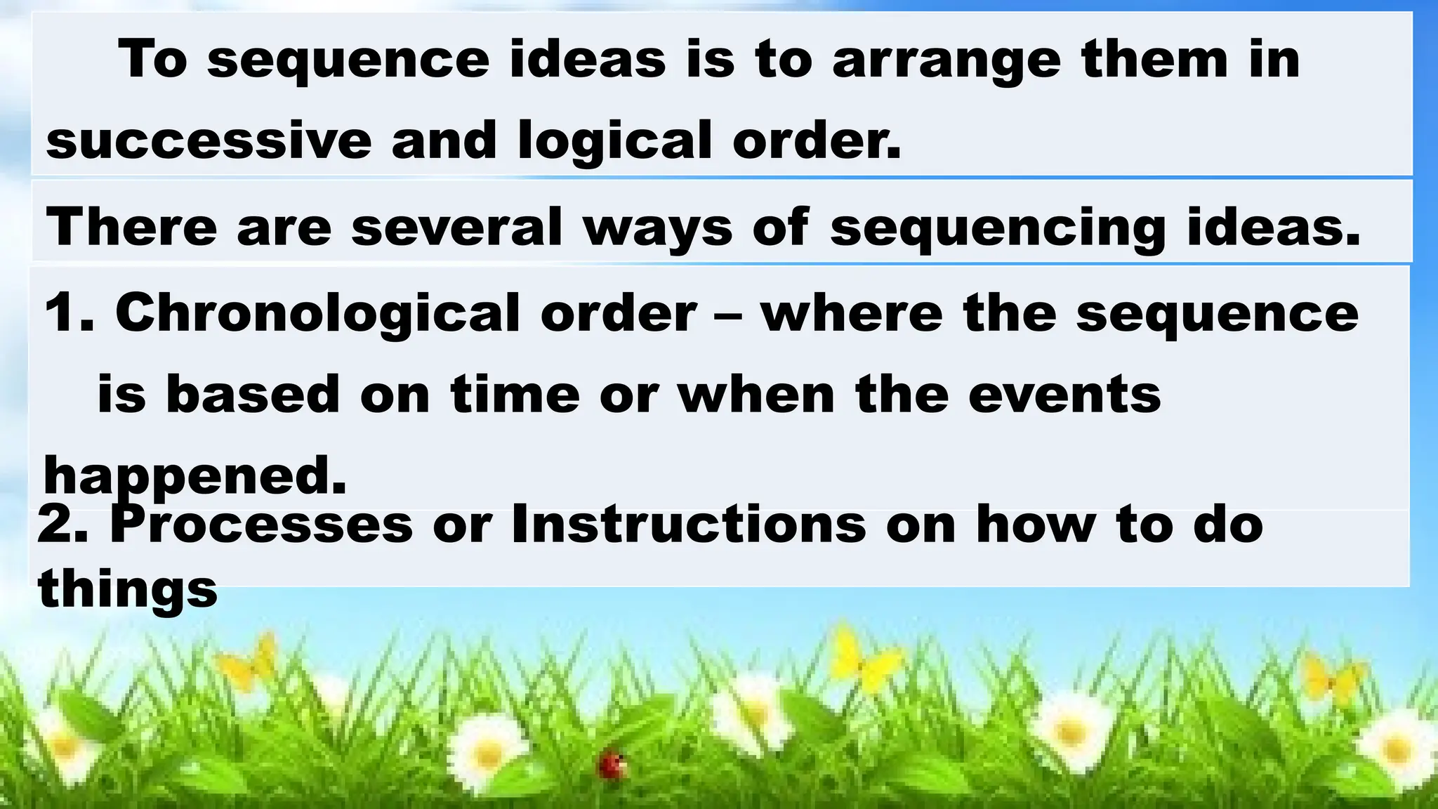 ENGLISH 6 PPT Q3 W4 Day 1-5 - Sequencing Events, Prefixes Suffix ...