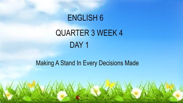 ENGLISH 6 PPT Q3 W4 Day 1-5 - Sequencing Events, Prefixes Suffix ...