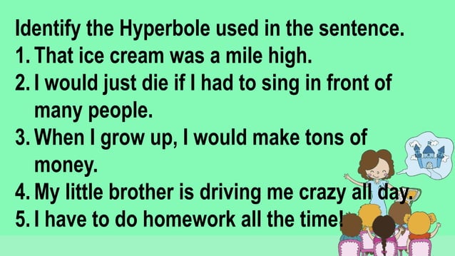 English 6 Quarter 1 Hyperbole and Irony.pptx | Humor and Satire | Pop Culture