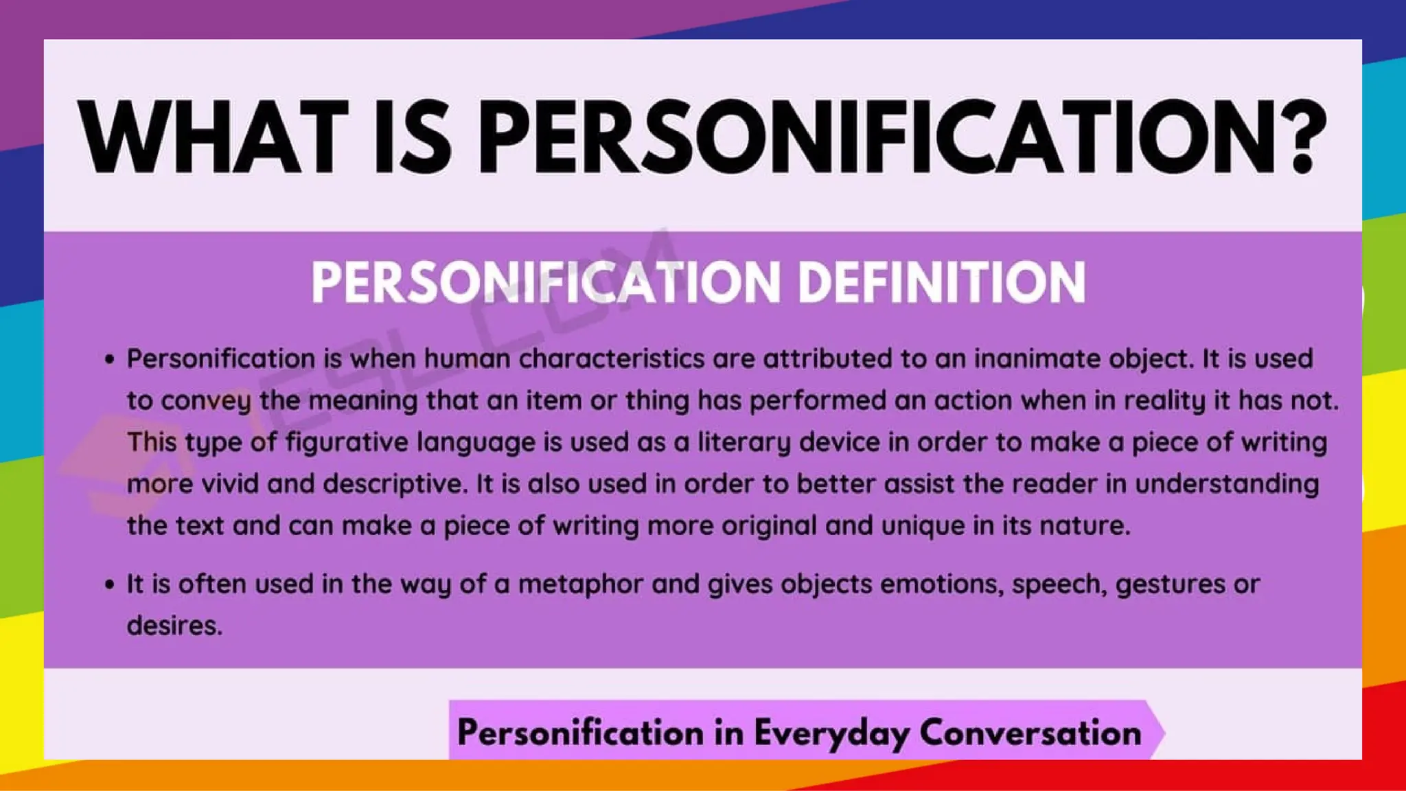 English 6 Quarter 1 Figures of Speech Personification.pptx | Weather ...