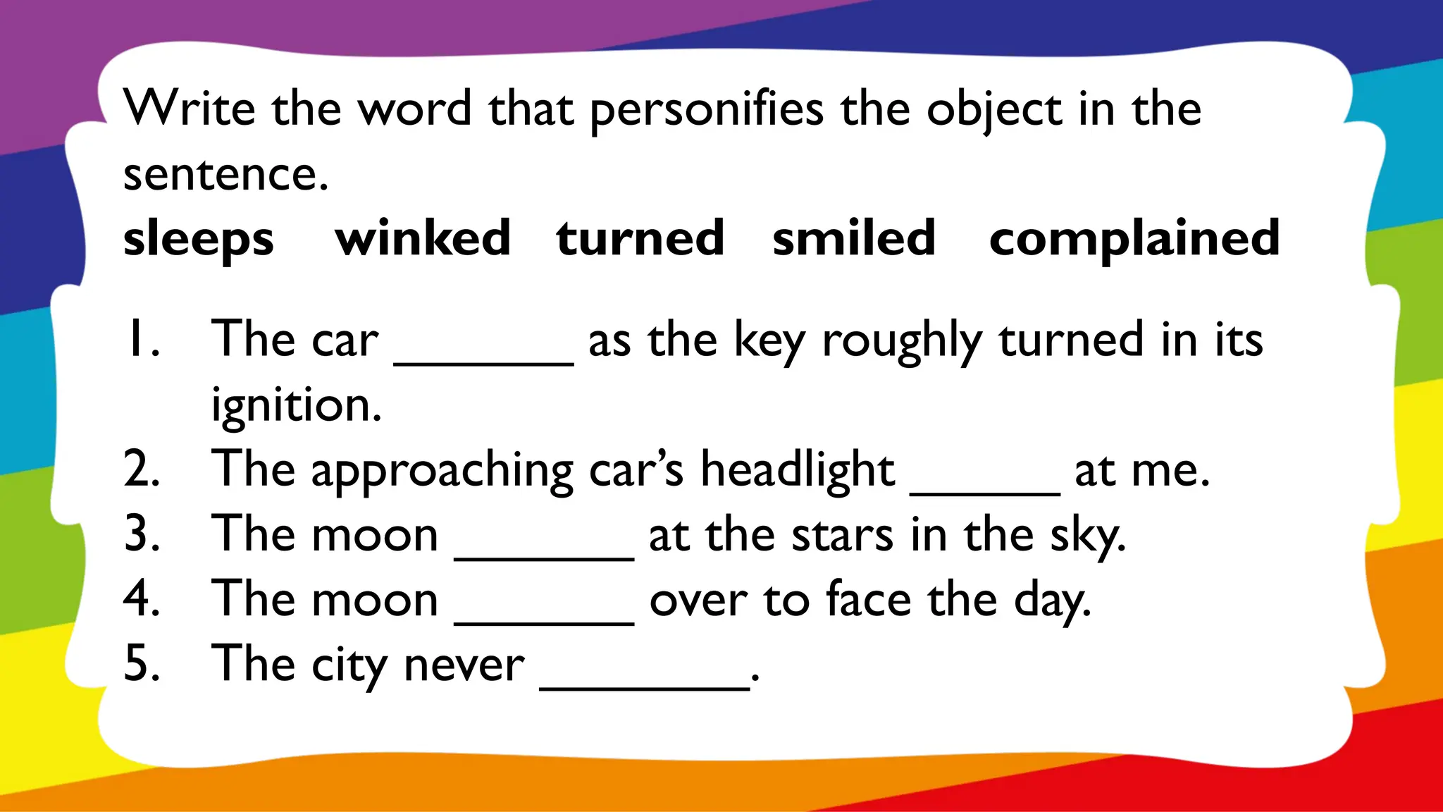 English 6 Quarter 1 Figures of Speech Personification.pptx | Weather ...