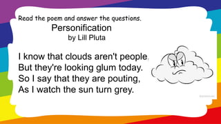 English 6 Quarter 1 Figures of Speech Personification.pptx | Weather ...