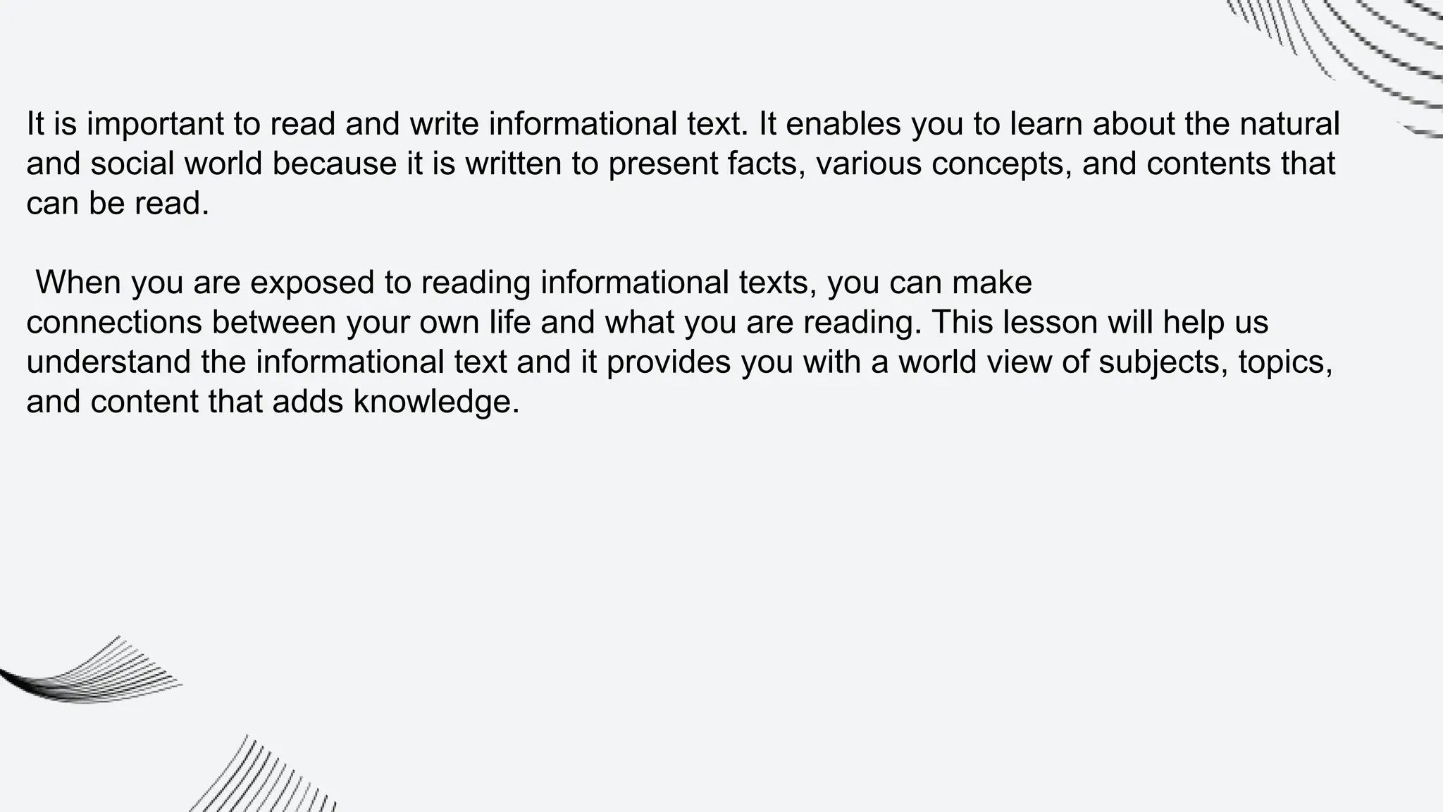 ENGLISH 6 Q2 WEEK 1.pptx Informational Text | PPTX