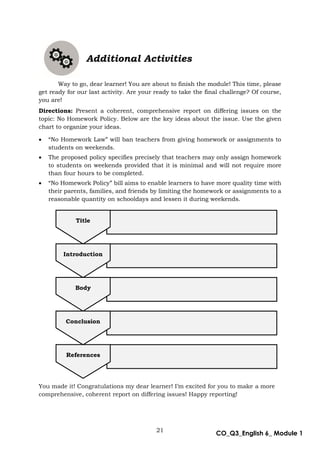 English6_Q3_Mod1_Present a Coherent, Comprehensive Report on Differing ...