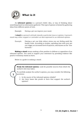 English6_Q3_Mod1_Present a Coherent, Comprehensive Report on Differing ...