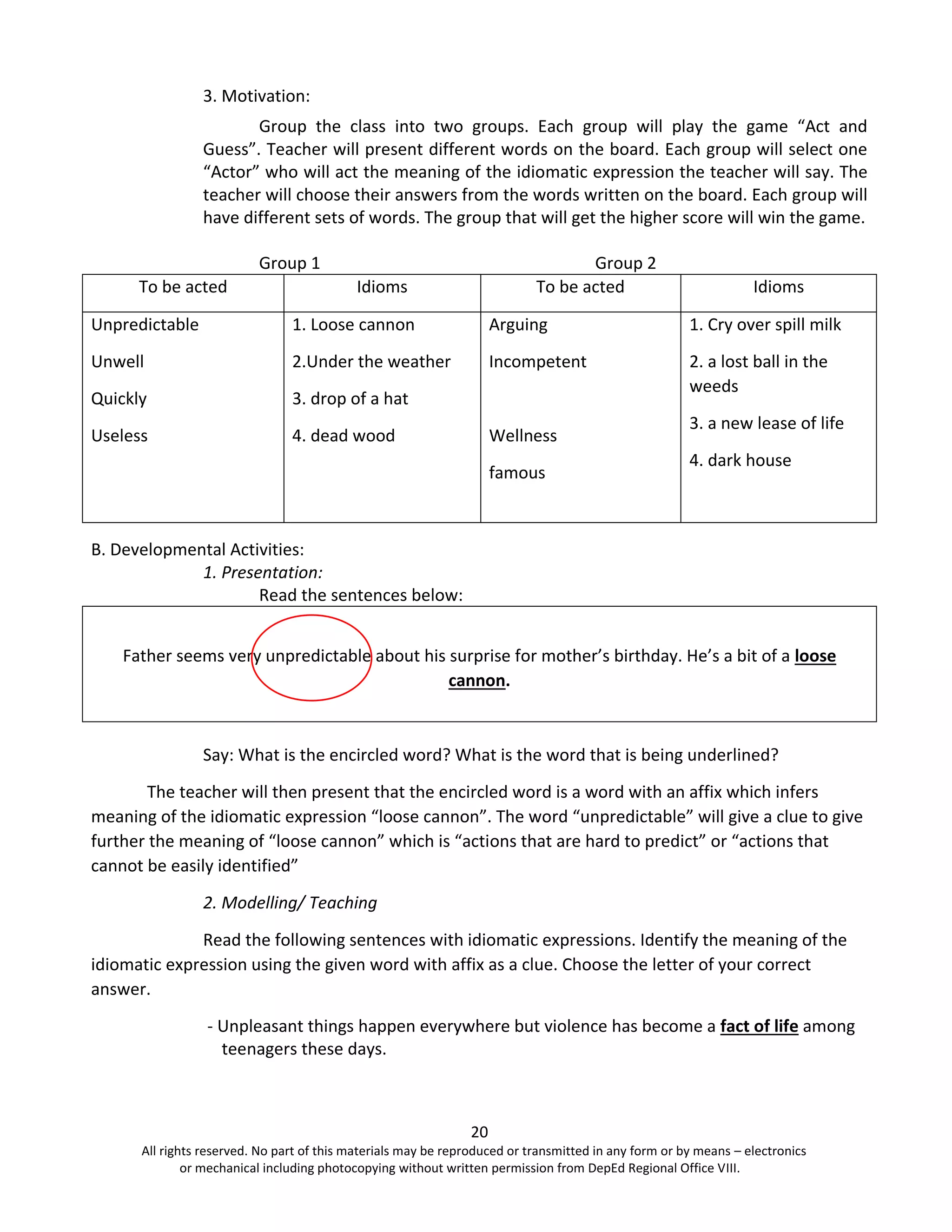 English 6 K-12 Teacher's Guide (first quarter)2017 | PDF
