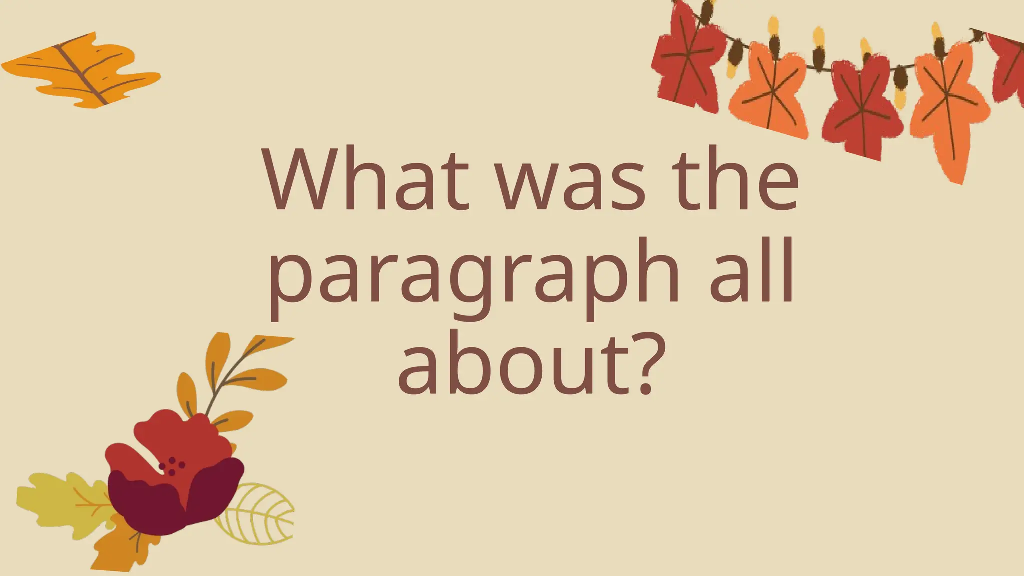 ENGLISH 6 - Present a coherent, comprehensive report on differing ...