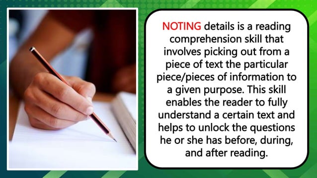 (English 6 Week 4 Lesson 5) - Noting Details in a Material Viewed or ...