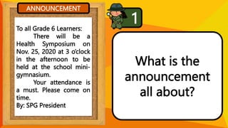 (English 6 Week 4 Lesson 5) - Noting Details in a Material Viewed or ...