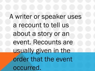 English 7-4th Quarter Recount Text | PDF