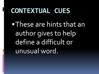 English 7 Lexical and Contextual Cues | PPTX