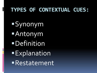 English 7 Lexical and Contextual Cues | PPTX