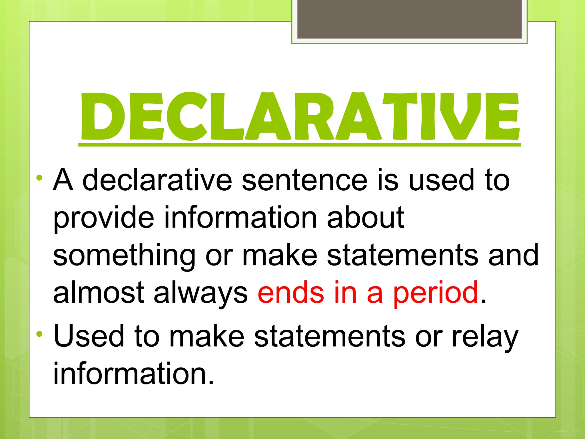 ENGLISH 7 - TYPES OF SENTENCES and its functions .pptx