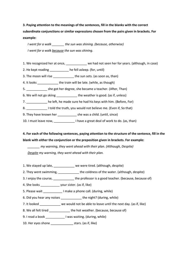 English 7 conjunctions | PDF
