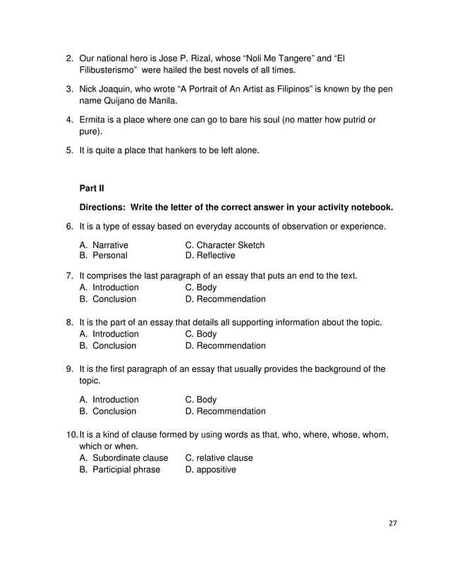 DepEd k12 English 7 fourth quarter module 2 | PDF