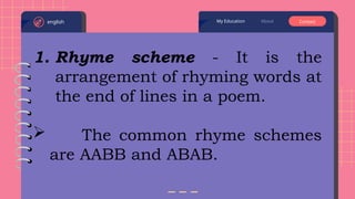 LESSON RHYME METER STYLE PATTERNS AND MOTIFS | PPTX