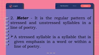 LESSON RHYME METER STYLE PATTERNS AND MOTIFS | PPTX