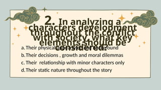 Analyzing Literary Text:Conflict, Character, & Characterization | PPTX