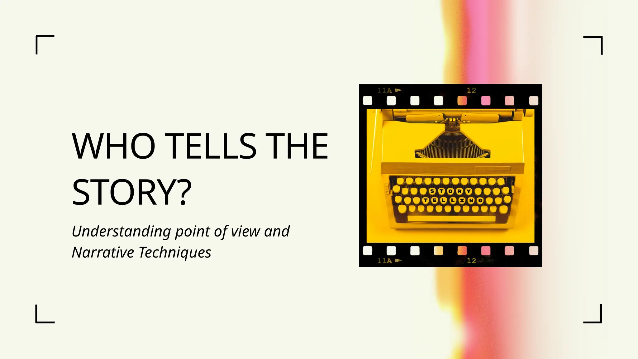 Understanding point of view and Narrative Techniques | PPTX