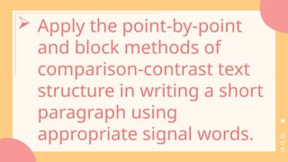 Mastering Comparison and Contrast Writing: Block and Point-by-Point ...