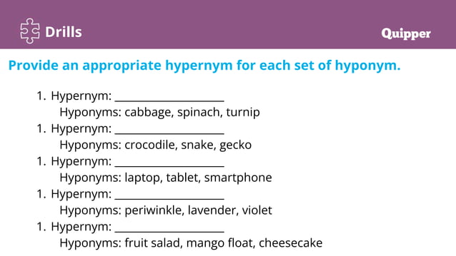 English 7_Unit 17_Lesson 2_Hyponyms.pptx | Musical Instruments ...