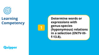 English 7_Unit 17_Lesson 2_Hyponyms.pptx