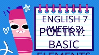 Basic Elements of Poetry English Grade 7 | PPTX