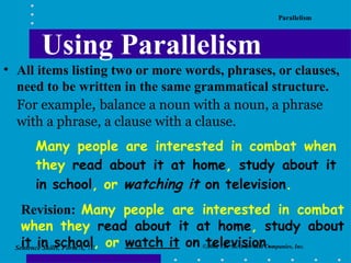 English 8 - Parallel Structure ENG. pptx | PPTX