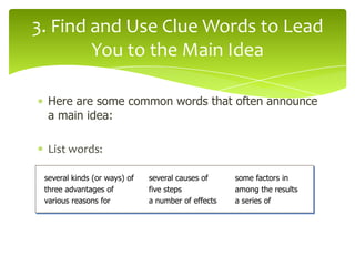 English 83 r – topic & main idea | PPT