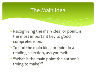 English 83 r – topic & main idea | PPT