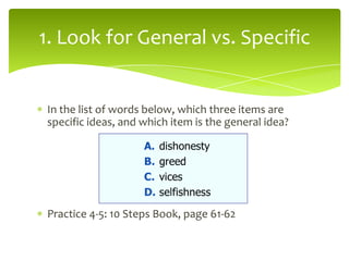 English 83 r – topic & main idea | PPT