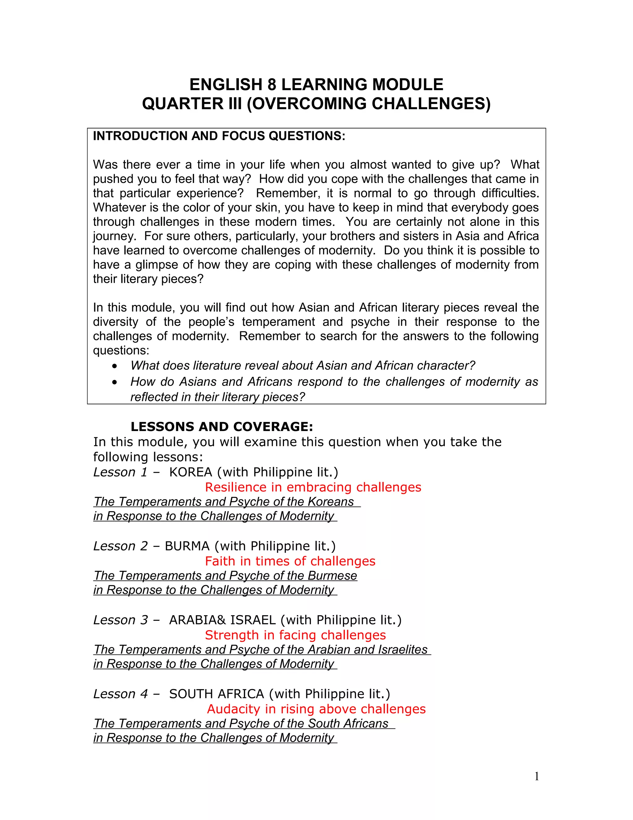 English 8 learning module quarter 3 | DOC