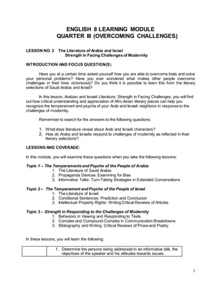 English 8 learning module quarter 3 lesson 3 | DOCX