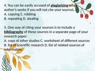 English 8 Quarter 1 using conventions in citing sources.pptx