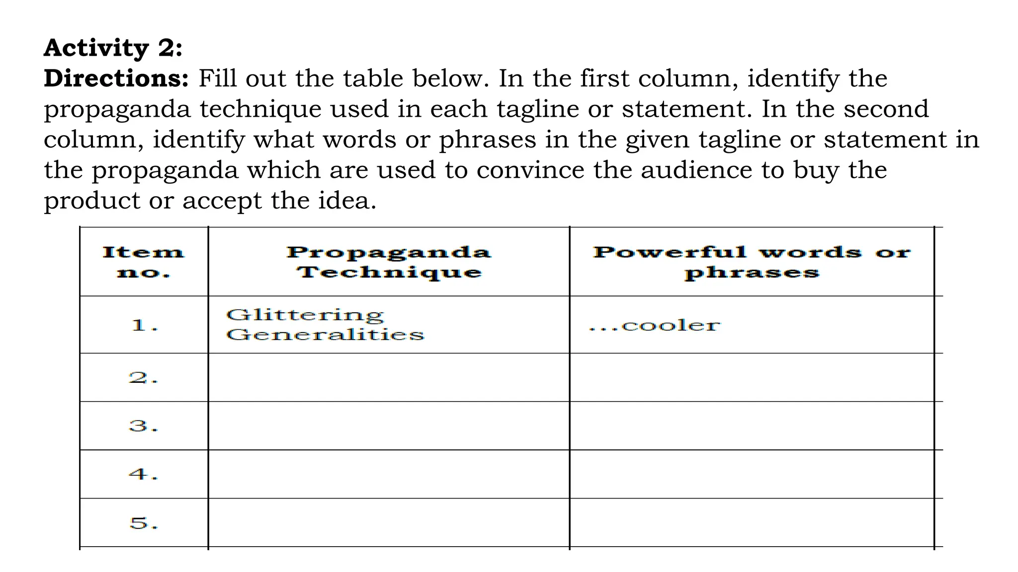 English 8 Quarter 3 Week 2 Lesson Propaganda Techniques.pptx
