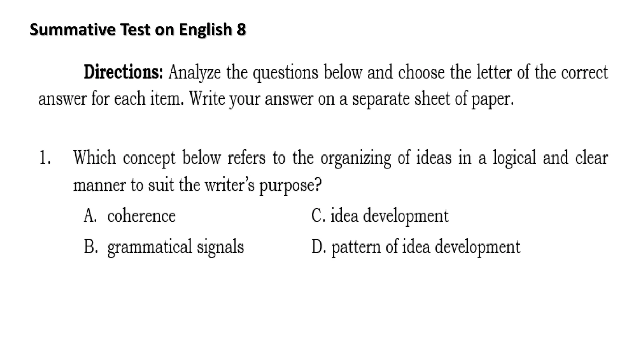 english 8 quarter four week one learning | PPTX