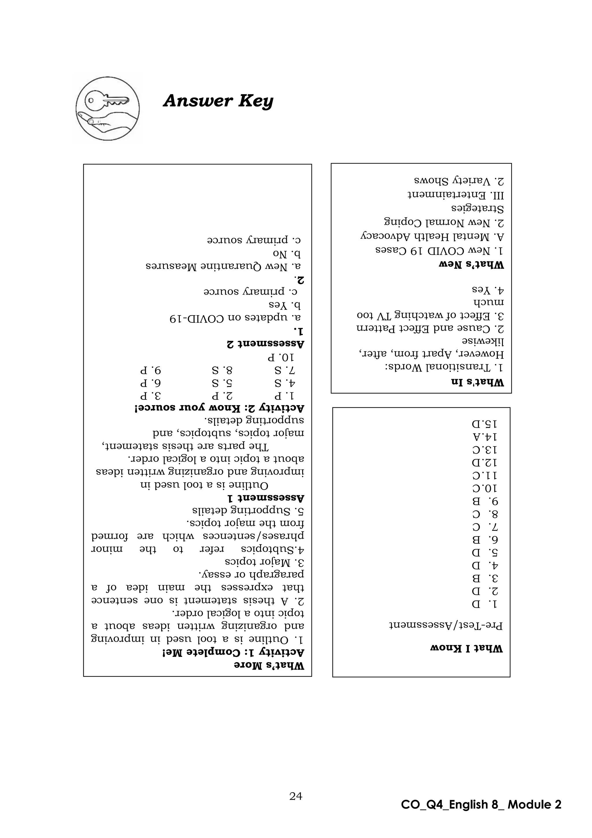 English8_Q4_Module 2_Expanding the Content of an Outline Using Notes ...