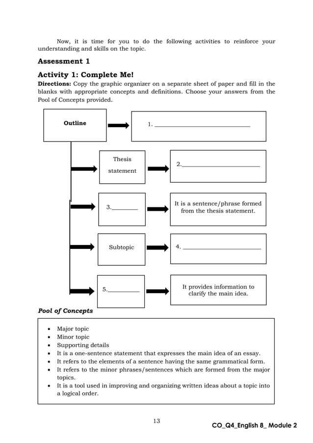 English8_Q4_Module 2_Expanding the Content of an Outline Using Notes ...