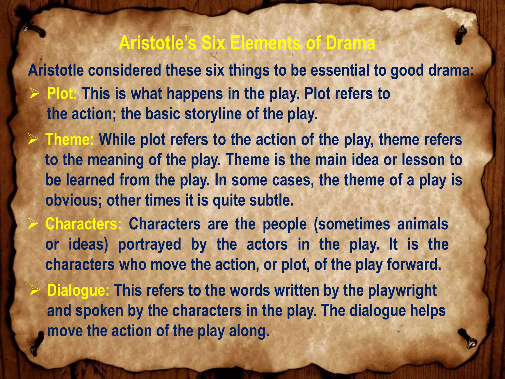 DRAMA powerpoint presentation. | PPTX