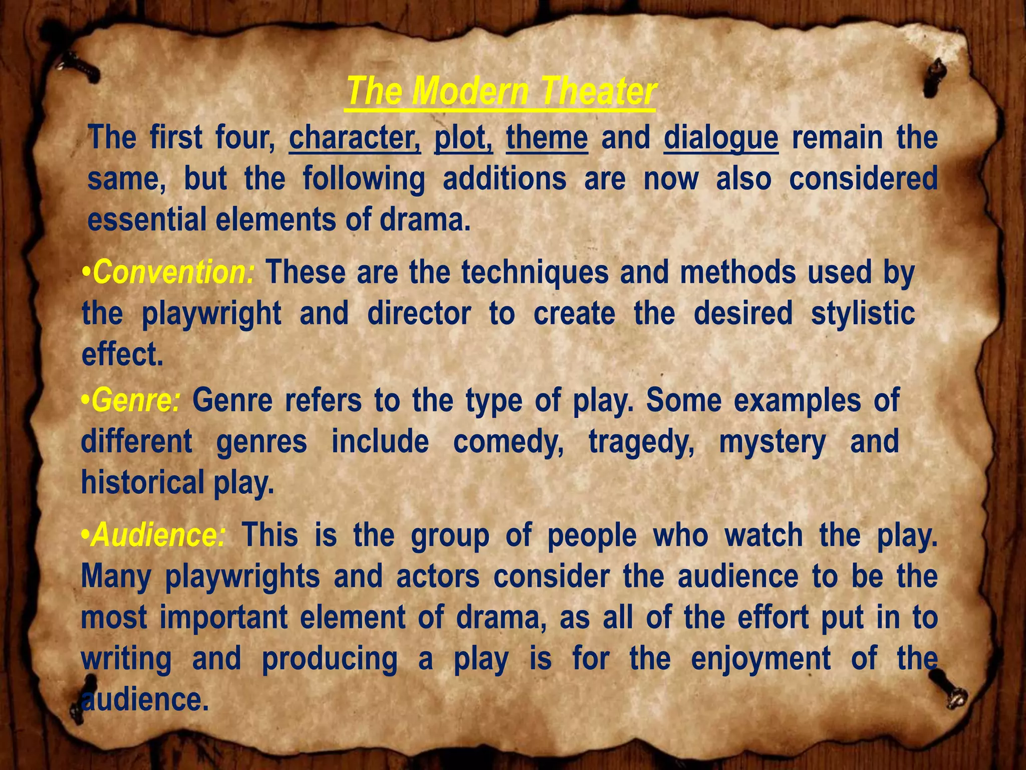 DRAMA powerpoint presentation. | PPTX