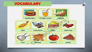clase de comida saludable y no saludable clase de ingles | PPTX
