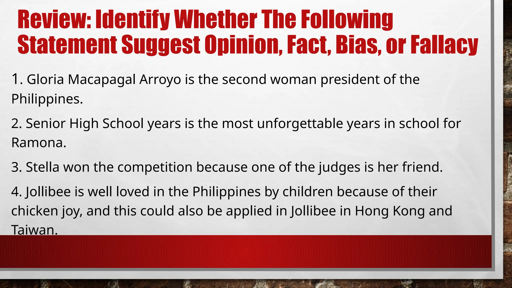 English 9 PPT on fallacy, Faulty Logic, and Unsupported Fact | PPTX